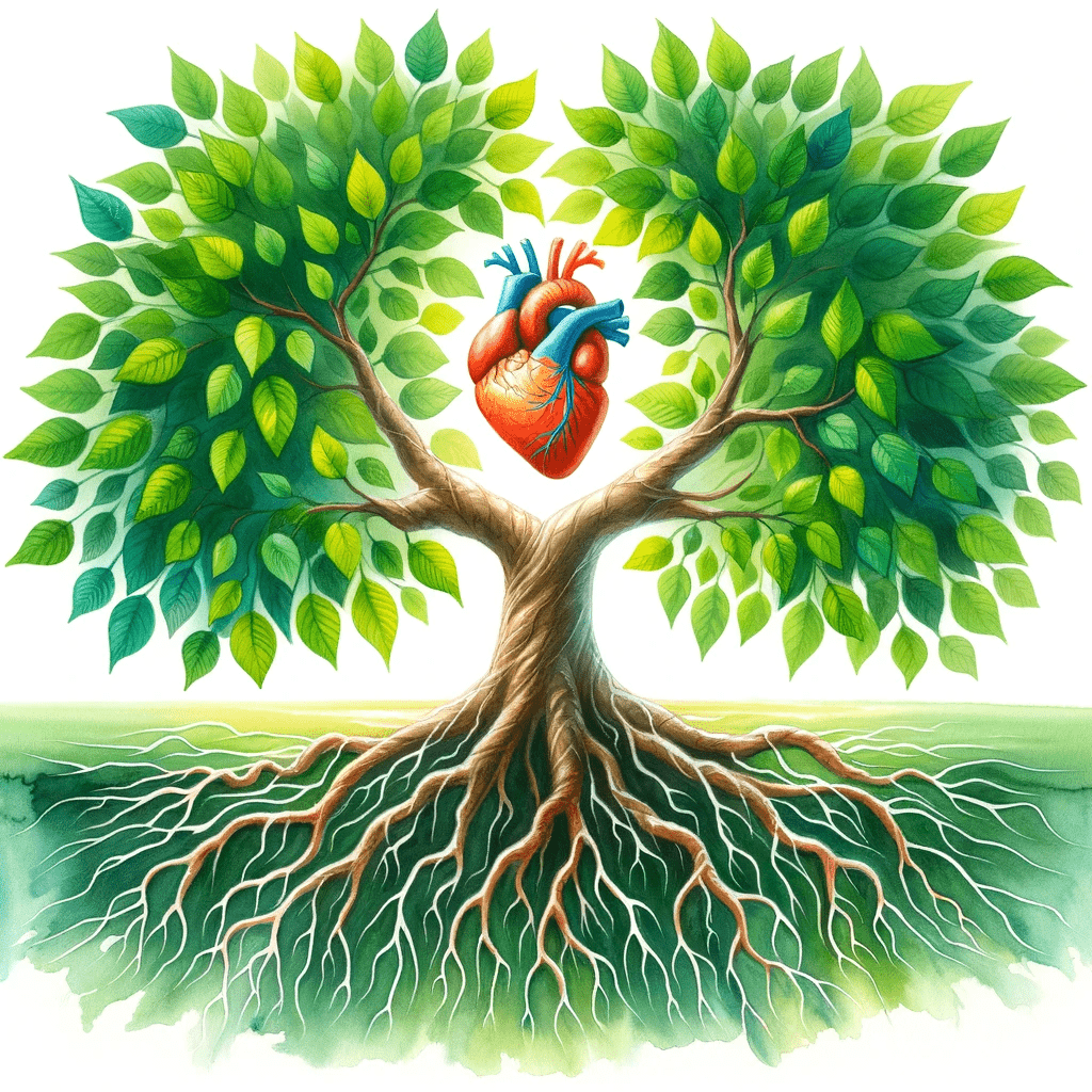 Symbolic tree and heart – Motyl-Szary Essays and Blogs